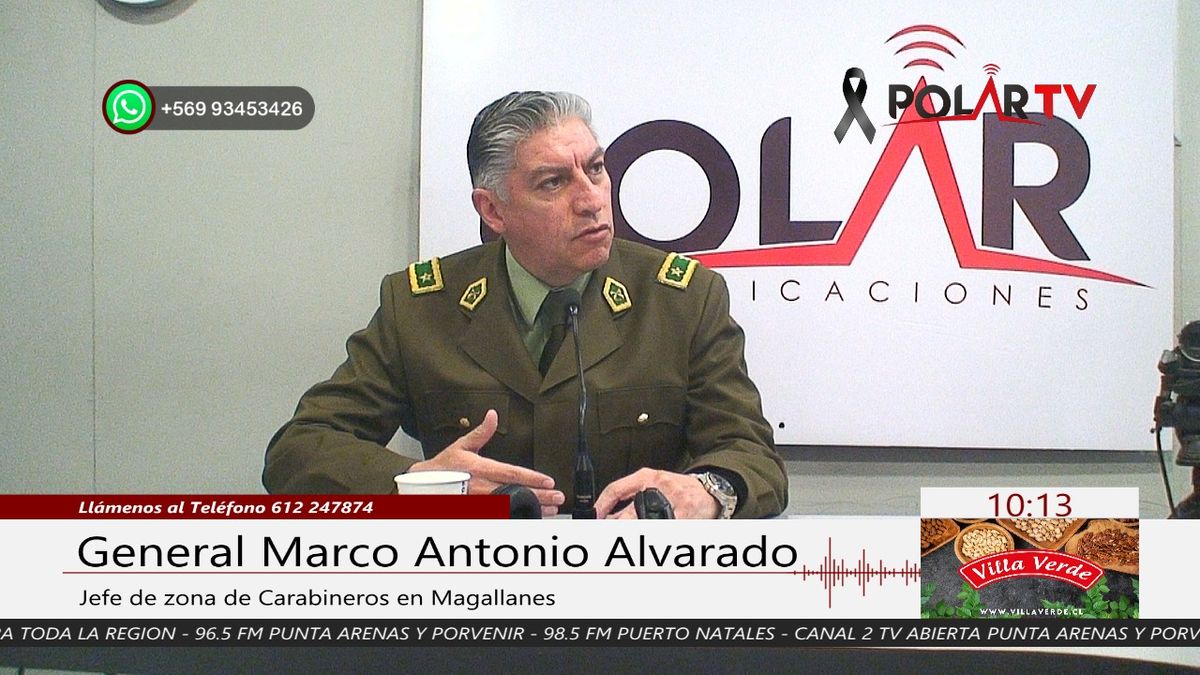 JEFE DE ZONA DE CARABINEROS EN MAGALLANES MARCO ALVARADO: "NO PODEMOS ...