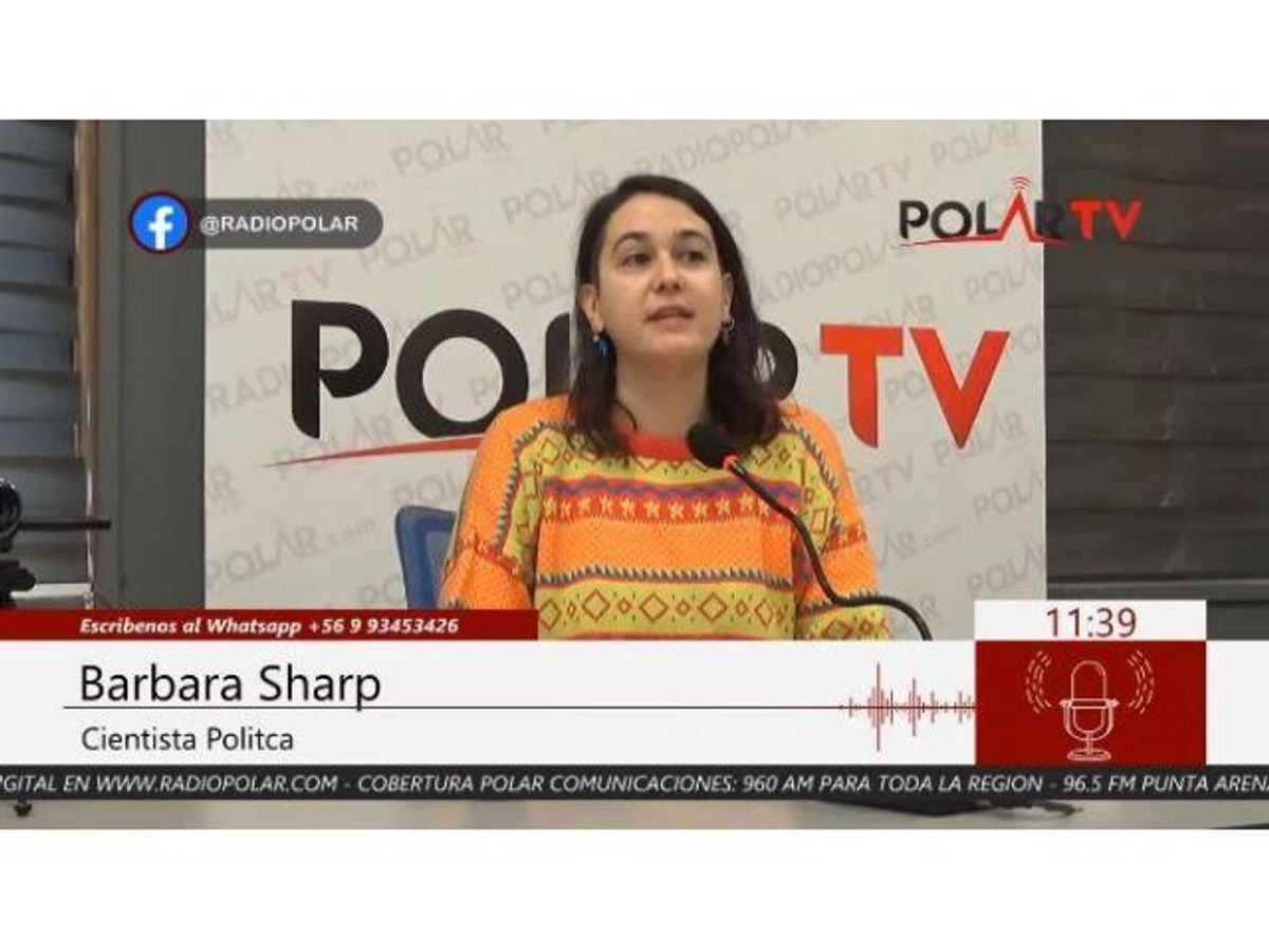 LA CIENTISTA POLÍTICA Y PERIODISTA BÁRBARA SHARP EXPONE SUS IDEAS DE LA ...