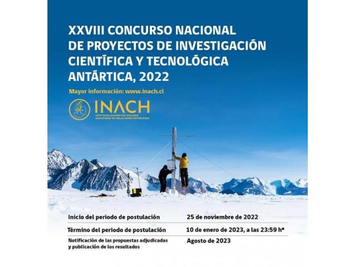 INACH ABRE CONCURSO NACIONAL PARA PROYECTOS DE INVESTIGACIÓN ANTÁRTICA 2022